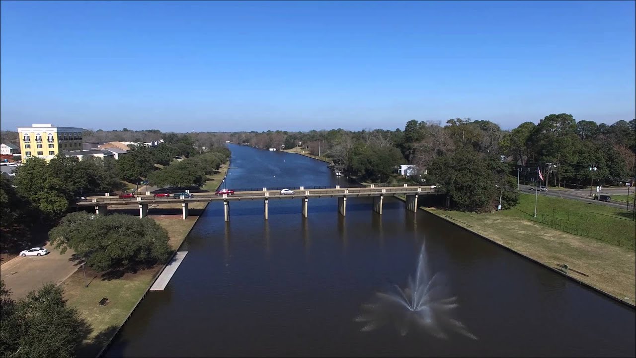 Cane River in historic downtown Natchitoches, Louisiana