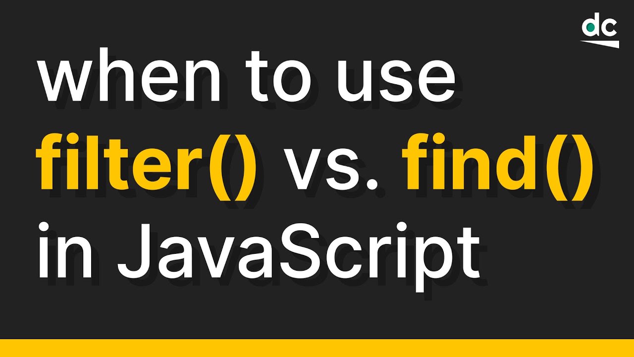 Array Filter vs. Array Find in JavaScript