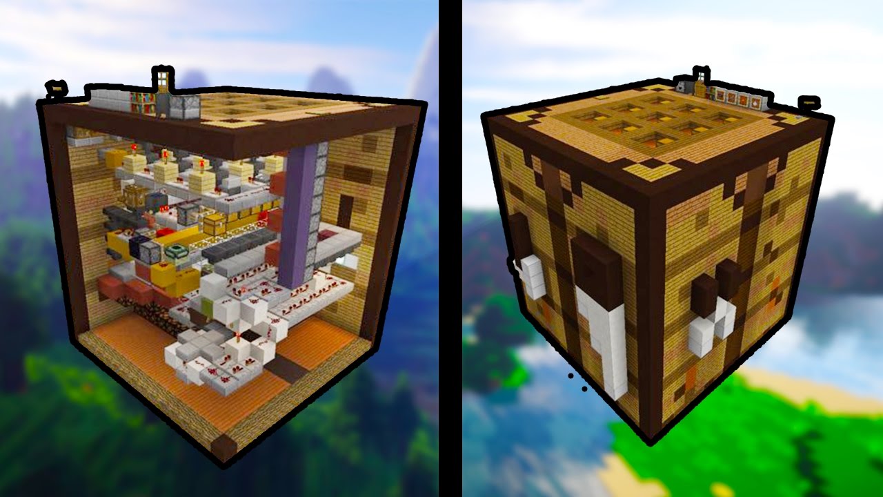 Giant WORKING Crafting Table - (MCPE REDSTONE MAP)