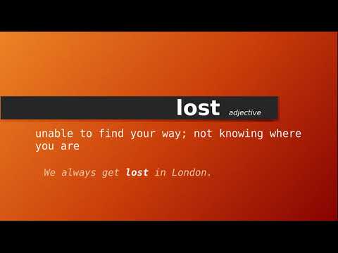 lost , Meaning of lost , Definition of lost , Pronunciation of lost