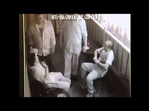 Security camera footage of Moline beating
