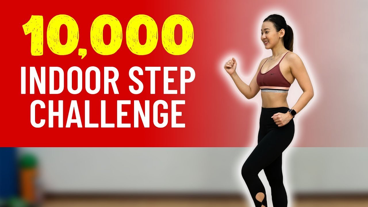 10,000 Indoor STEP🚶‍♀️Challenge (Burn Calories!) | Joanna Soh