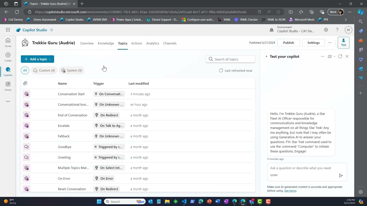 Explore Updated UI: YAML in Copilot Studio Guide