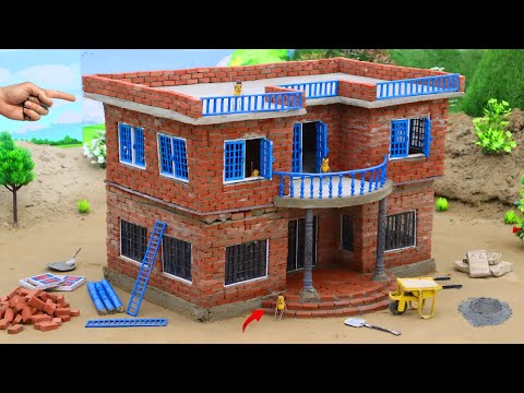 diy mini truck house building construction | using bricks science project @Aafnocreator