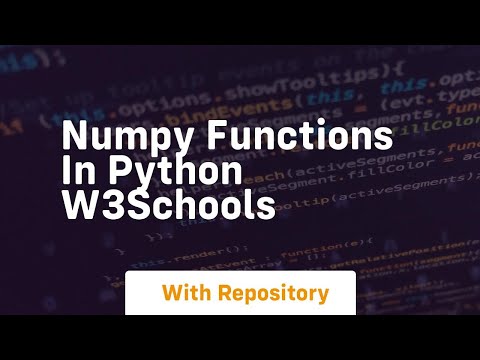 numpy functions in python w3schools