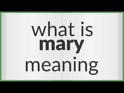 Mary | meaning of Mary