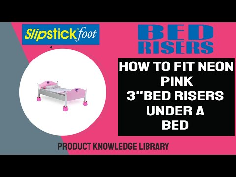 Bed Risers - Furniture Risers Product Info & Uses. Slipstick CB641 3inch / 75mm Neon Pink