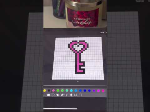 Pink Heart Key | Pixel Art #pixelart#pixel#art#aesthetic#asmr
