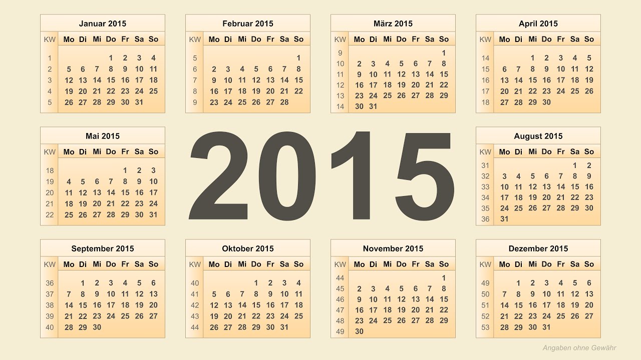 Kalender 2015