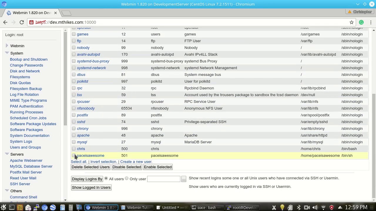 Webmin- Configuring Apache Web Server