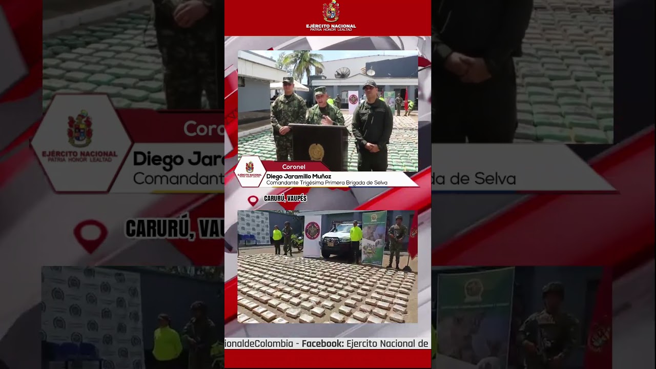 National Army seizes more than a ton of marijuana destined for international trafficking