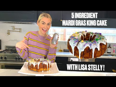 EASY 5 Ingredient Mardi Gras King Cake Recipe!