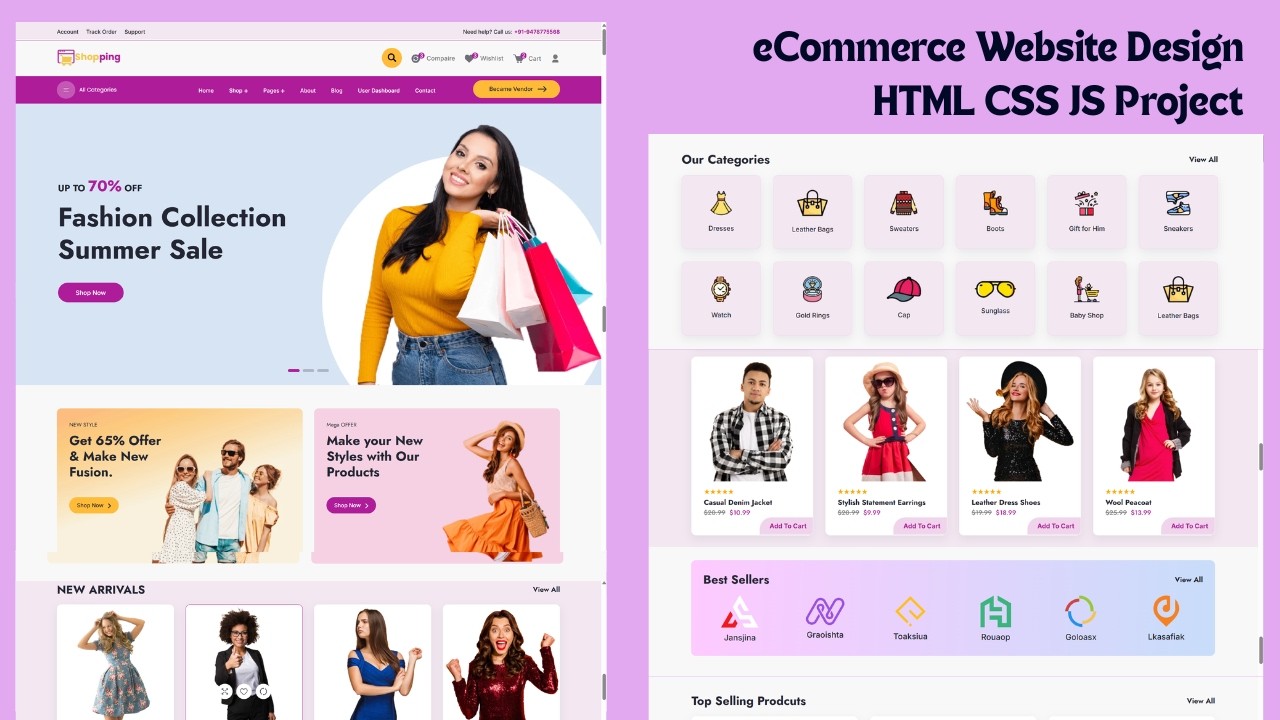 Build a Professional eCommerce Website with Bootstrap 5