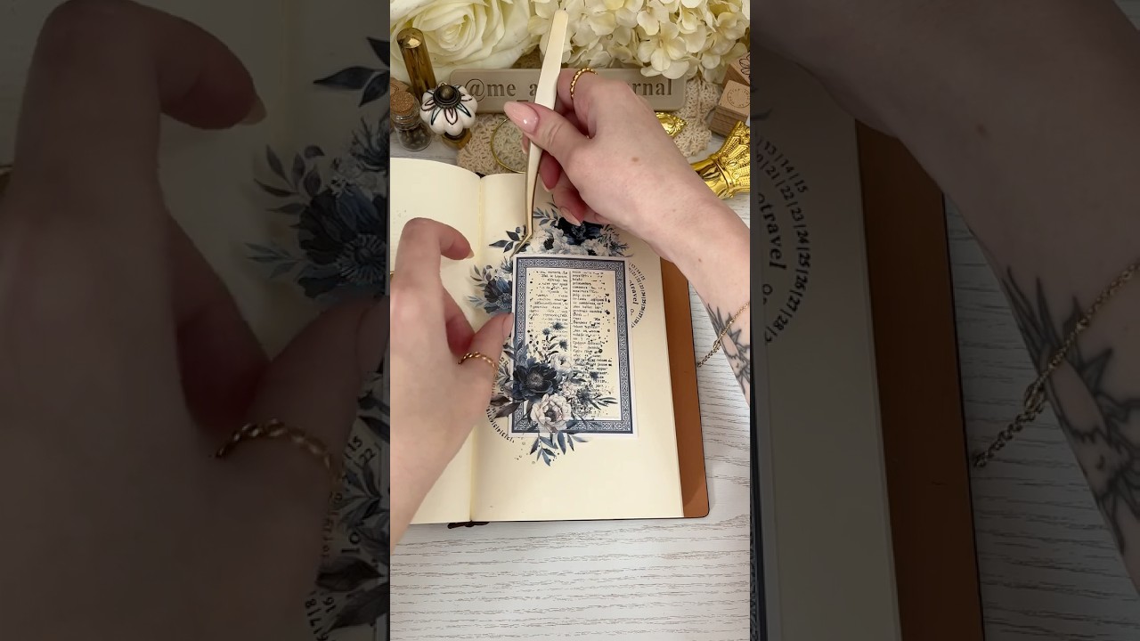 ASMR journal with me #scrapbooking #aestheticjournal #artsandcrafts #journaling