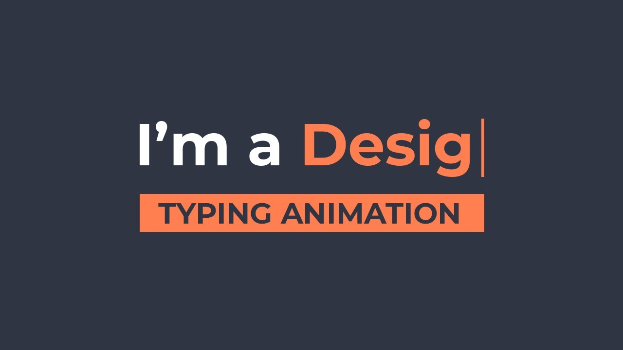 Typing Text Animation Using Only HTML & CSS