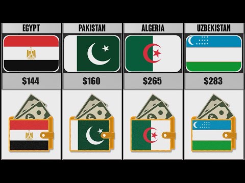 Average Monthly Salary After Tax Around the World π°π°π°
