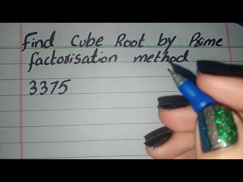 Cube Root by Prime Factorization Method | Find the Cube Root of 3375 by Prime Factorisation method