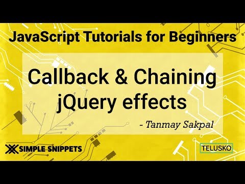 Learn 43 Callback and Chaining in JQuery Effects - Mind Luster