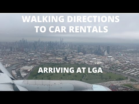 LGA Walking Directions - Plane to Car Rentals (From Terminal B how to get to National Car Rental)
