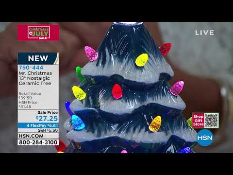 Mr. Christmas 13" Nostalgic Ceramic Christmas Tree