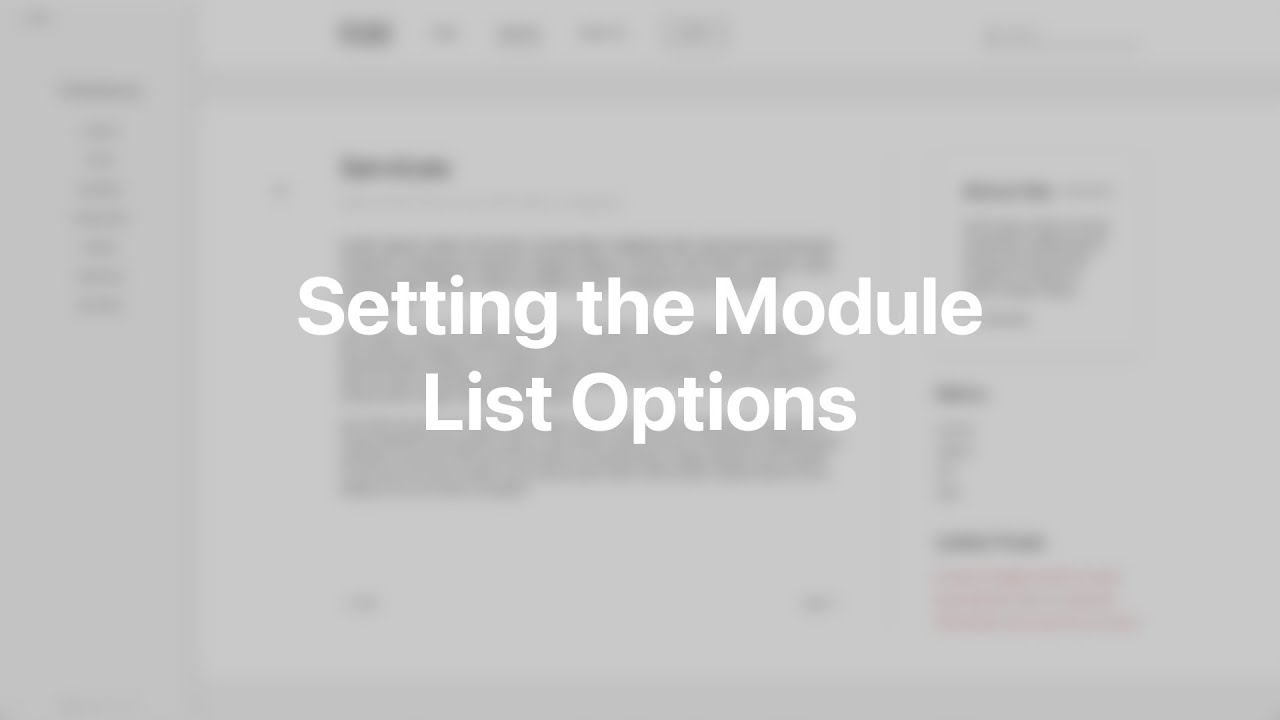 Setting the Module List Options | YOOtheme Documentation (Joomla)