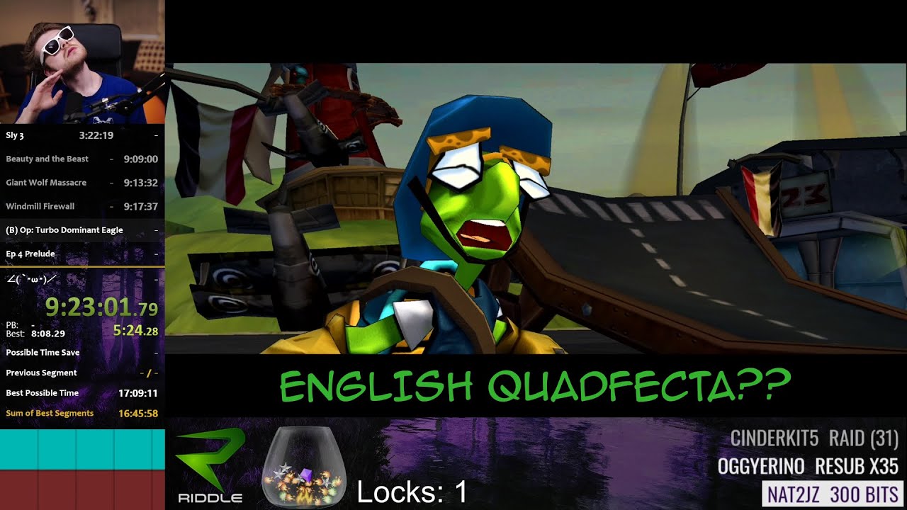 [Eng WR] Sly Cooper Quadfecta speedrun in 17:24:49