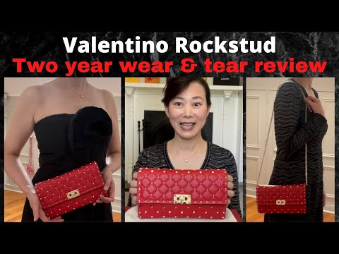 Valentino Rockstud Spike Crossbody Clutch Bag - 2 year wear & tear + mod shots/ history/ stories