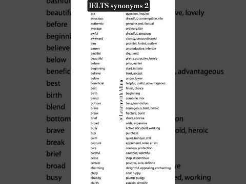 IELTS important synonyms #ieltswriting #english #ieltsvocabulary