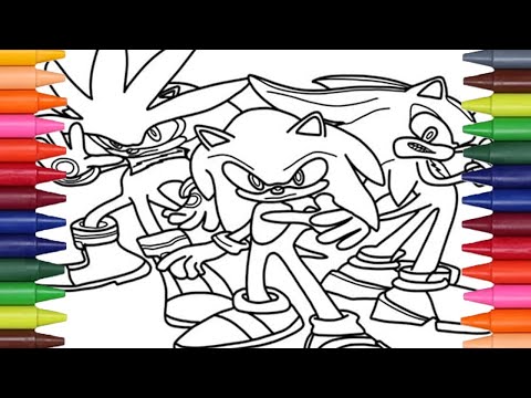 Sonic/Silver and Shadow/Sonic Coloring Pages