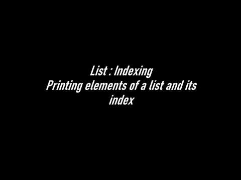 List Indexing Python
