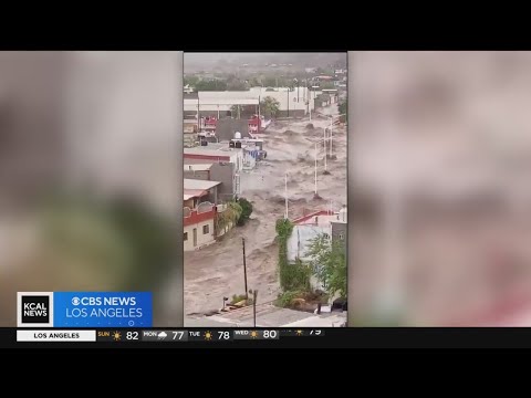 Dramatic video shows flooding in Baja California