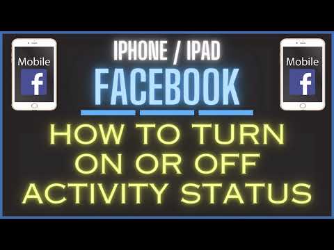 How To Turn On Or Off The Active Status On The Facebook App (IOS) | iPhone / iPad | *2024