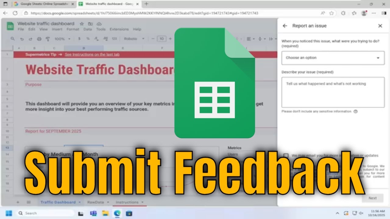 How To Submit Feedback on Google Spreadsheets [Guide]