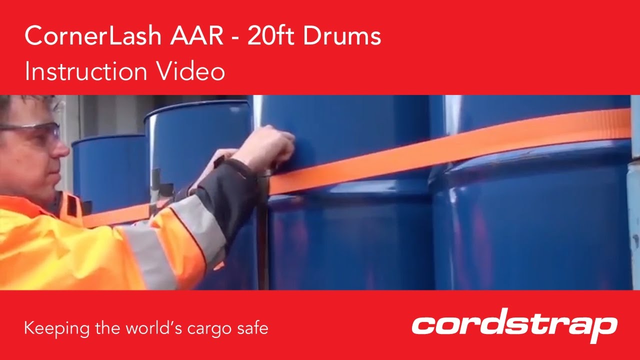 How to Apply Cordstrap CornerLash AAR on Drums in a 20ft Container | Safe Cargo Securing