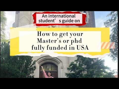 Get a fully funded masters/phd in USA #fundedphd #internationalstudent #fundedmasters #studyinusa