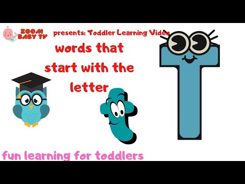 Zoom Learning Video for Toddlers 🔠 Learn new words starting with the letter T 🔡 Fun Learning