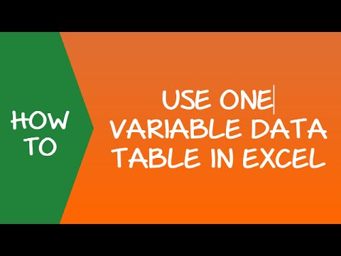 One Variable Data Table Video Lecture - How to become an Expert of MS ...
