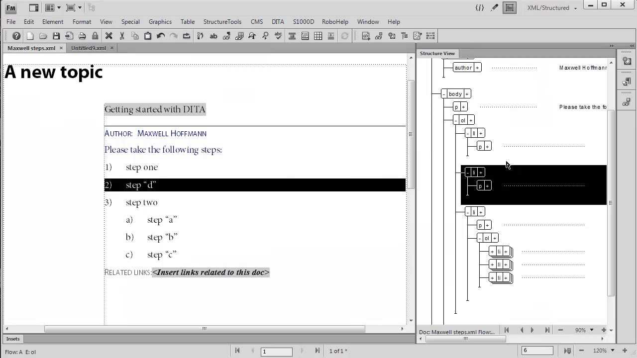 FrameMaker and Word: Context sensitive formatting in DITA