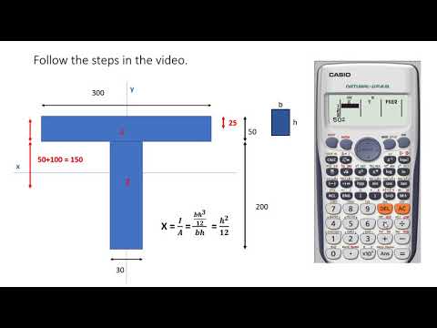 How to solve for Area Moment of Inertia of Composite Shape using Calculator