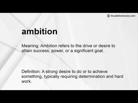 ambition Meaning