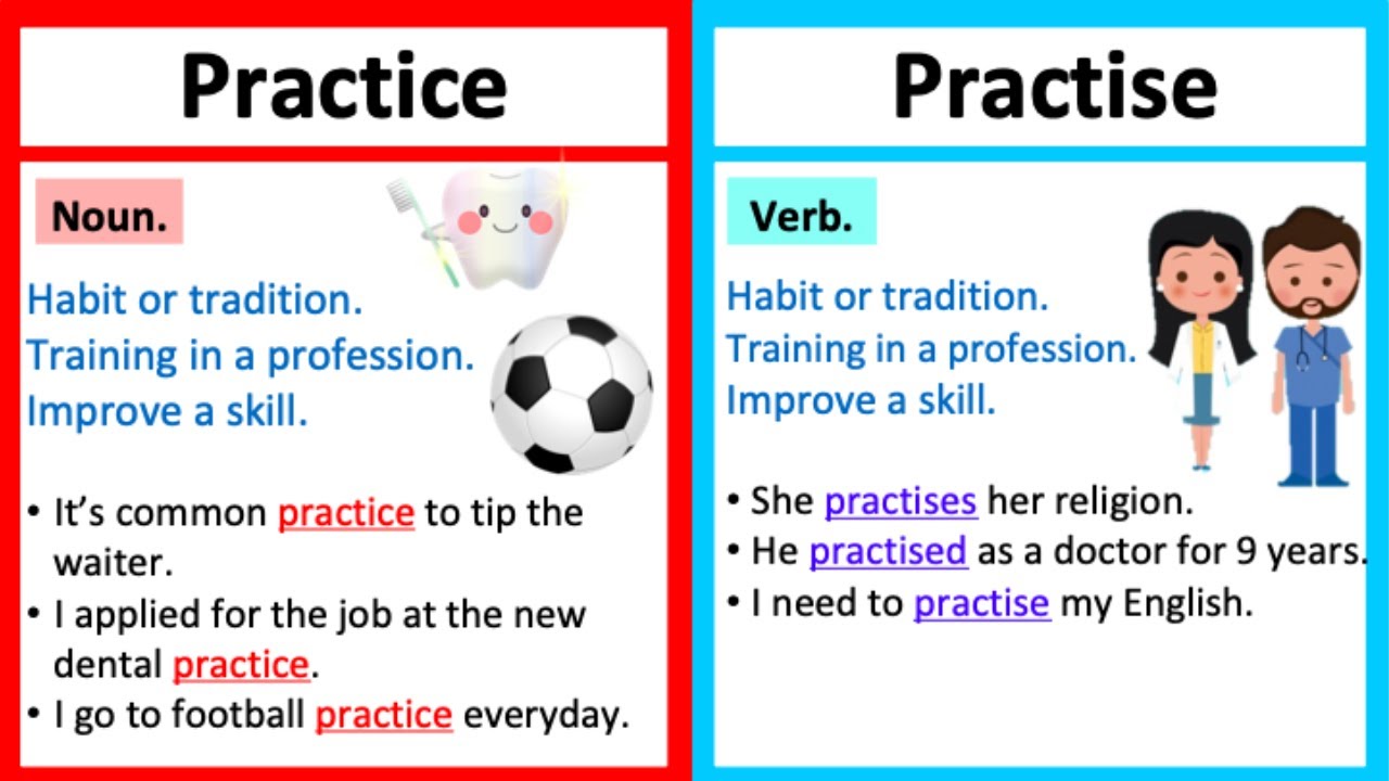 PRACTICE vs PRACTISE 🤔| What's the difference? | English grammar