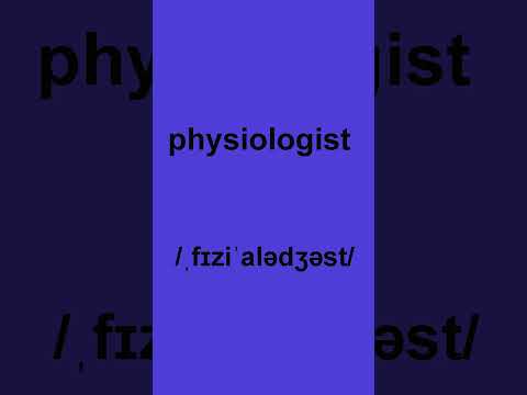 How to pronounce "physiologist" in American English #spokenenglish #howtopronounce #americanenglish