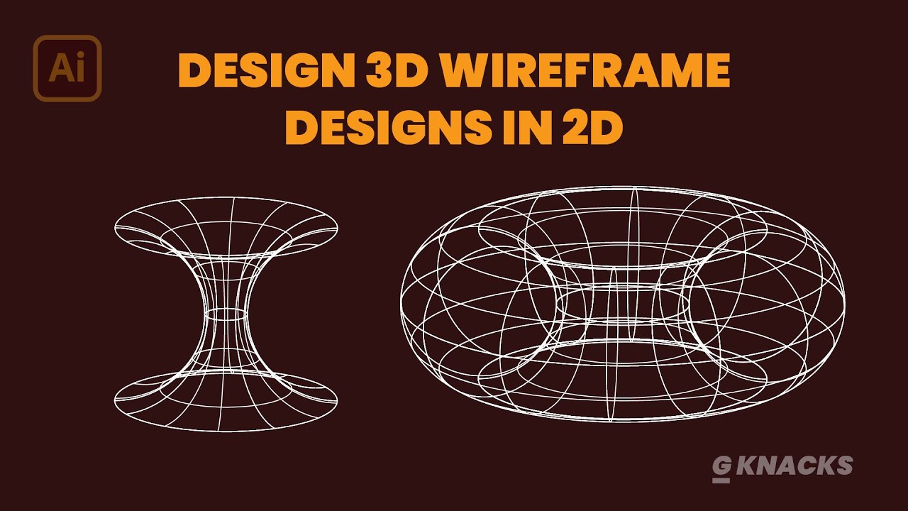 Create 3D wireframes  Designs in Adobe Illustrator