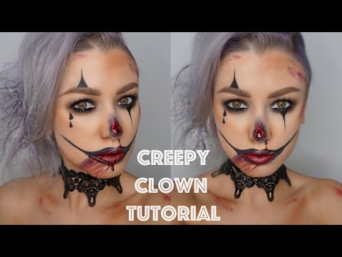 Easy Creepy Clown HALLOWEEN tutorial | lolaliner