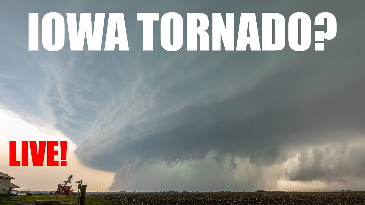 LIVE STORM CHASE, Slow moving IOWA Tornadoes?