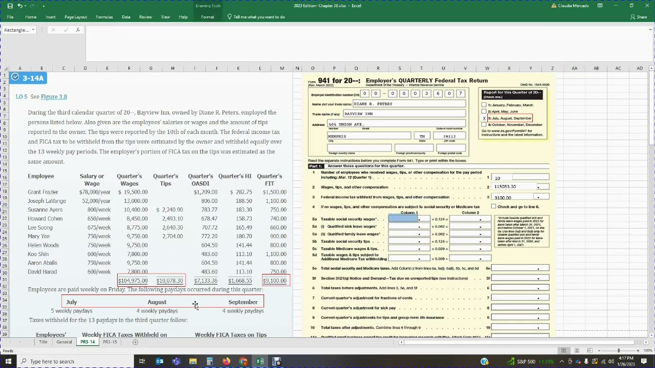 2023 Payroll - Chapter 3B Problem 3-14A