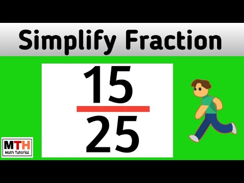 How to Simplify the fraction 15/25 | 15/25 Simplified