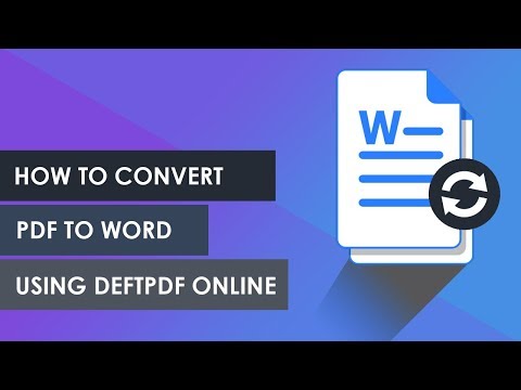 How to convert PDF to word or Doc using DeftPDF