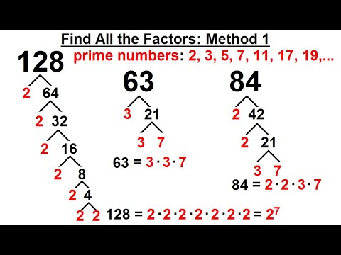 Algebra - Ch. 6: Factoring (8 of 55) How to find All the Factors: Method 1