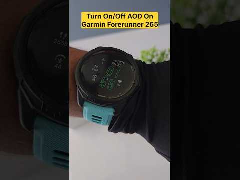 Turn On/Off Always On Display On Garmin Forerunner 265